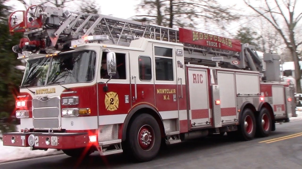 Montclair Fire Department Truck 2 Responding 3-8-18 - YouTube