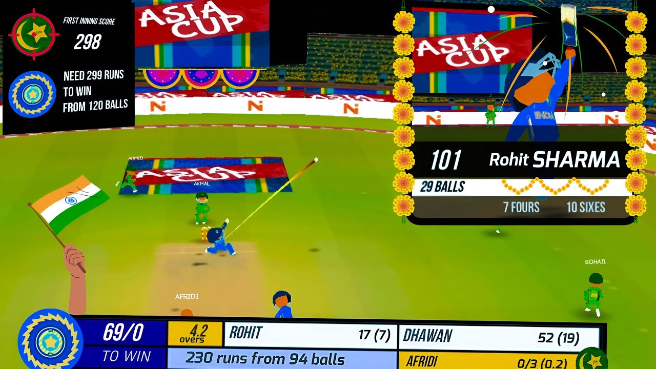 Asia Cup Final | India chase Pakistan | Super Cricket 2 Gameplay - YouTube