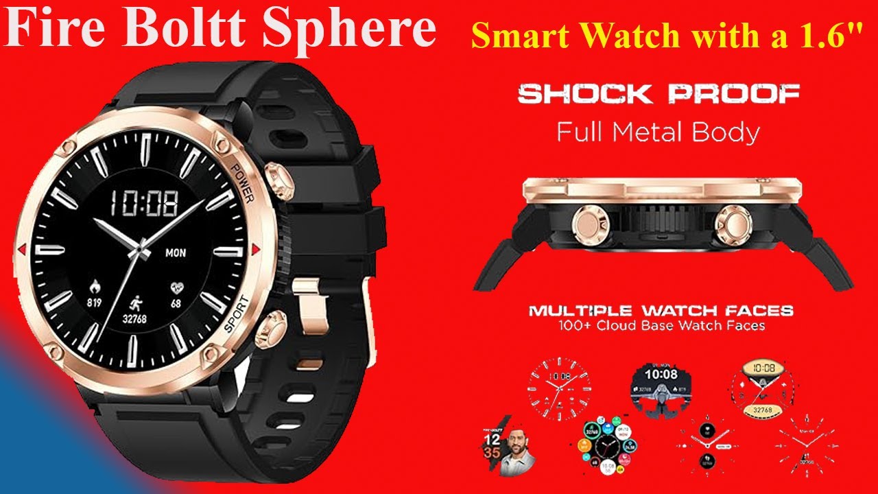 Fire-Boltt Sphere, Sporty Rugged Outdoor Smart Watch with a 1.6" # ...