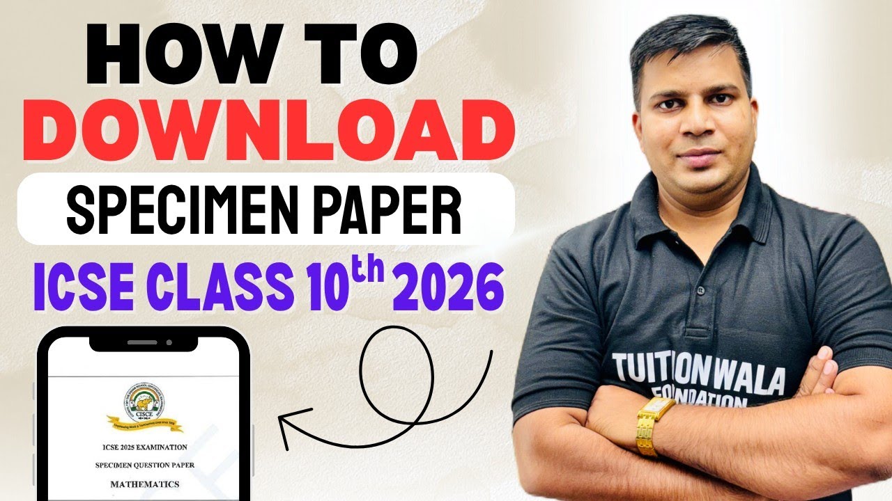 how to download icse specimen paper 2026|icse specimen paper 2026|icse specimen|ICSE 2026 - YouTube
