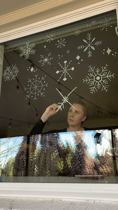 DIY Snowflake Window Art - YouTube