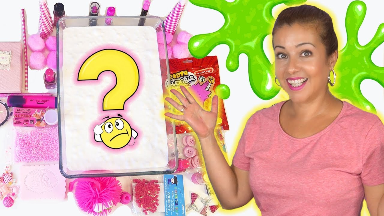 SLIME todo ROSA ! Mixing RANDOM things into SLIME | Slime Smoothie ...
