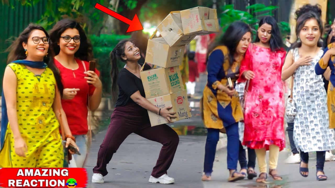 Falling Box Prank On Cute Girls😜 || Dropping Box Prank😂 || Epic ...