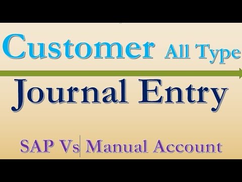 How to Pass Customer Entry | Journal Entry | SAP | Sap Course ...