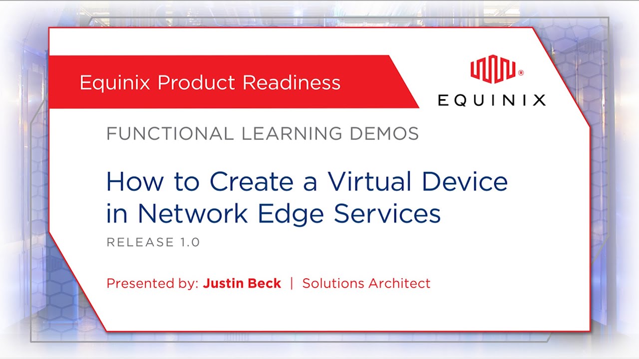 Create a Virtual Device in Network Edge Services - YouTube
