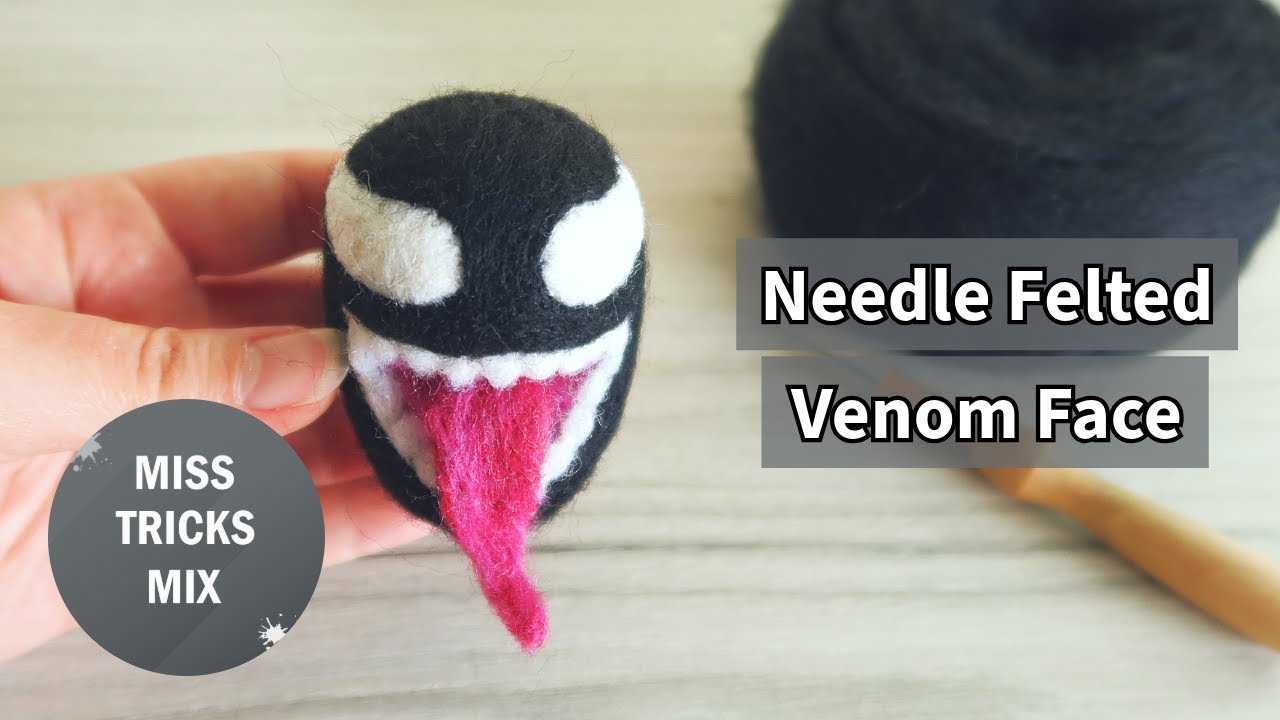 DIY: Needle Felted Venom Face | Needle felting Crafts | Venom. - YouTube