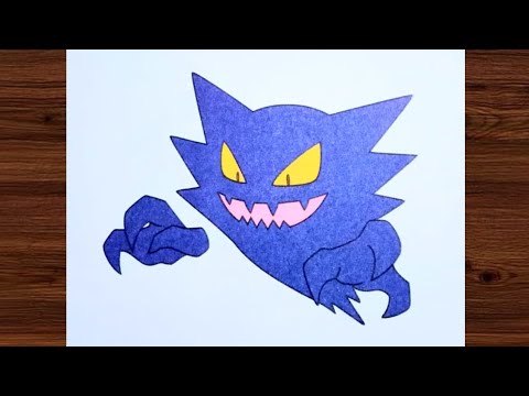 How To Draw A Haunter || Pokemon (HAUNTER) || Easy Pokemon (HAUNTER ...