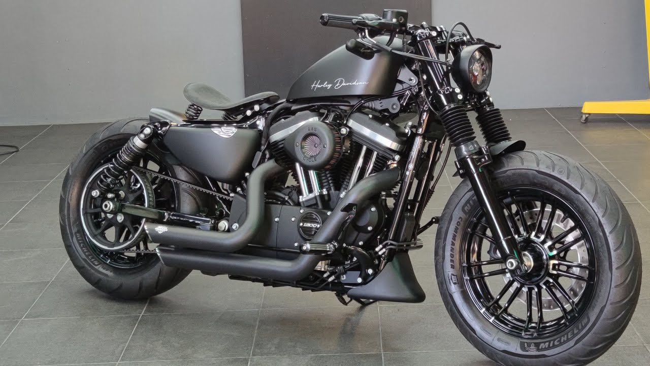 Harley davidson sportster48. ปี2022 จัดฟิตเม้นBobber. - YouTube