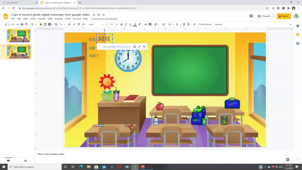 second grade digital scavenger hunt Google Slides instructions - YouTube