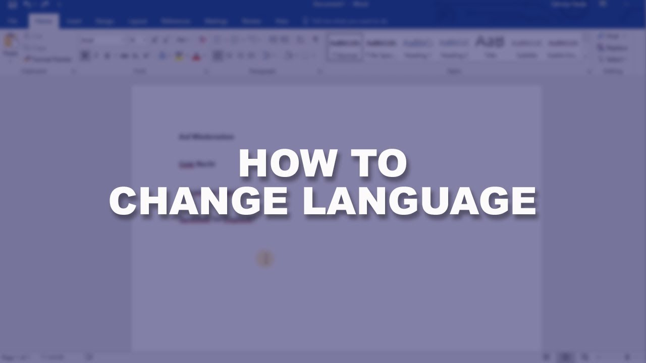 Microsoft Word 2016 Essential Training | Change Language - YouTube