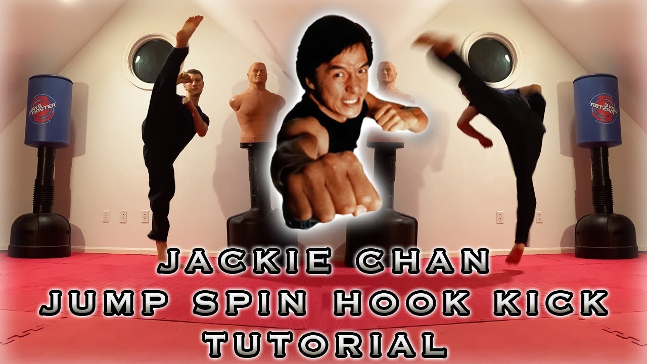 JACKIE CHAN JUMP SPIN HOOK KICK TUTORIAL #shorts - YouTube