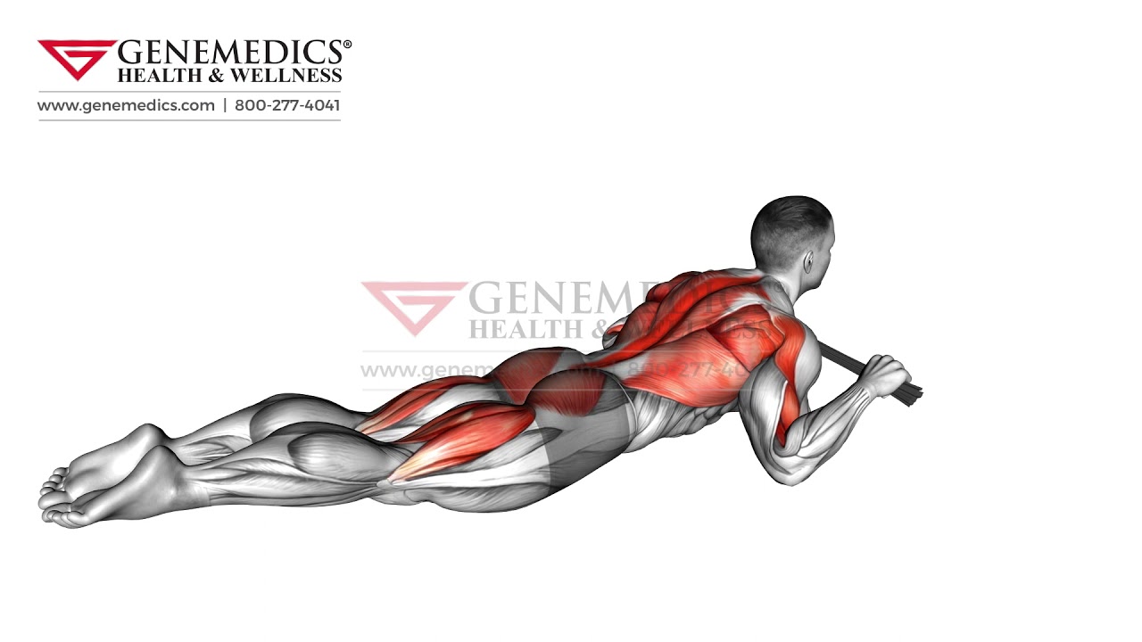 Superman Row with Towel Back Exercise - YouTube