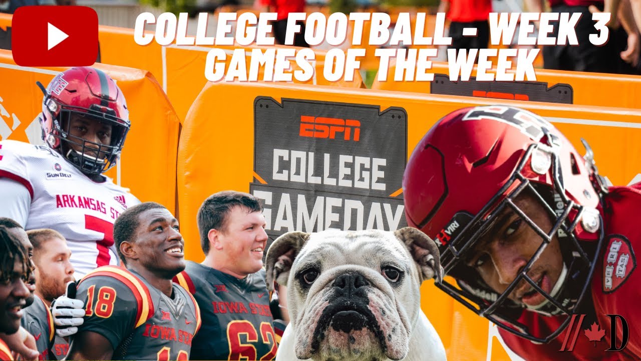 NCAA College Football Week 3 - Games of the Week - YouTube