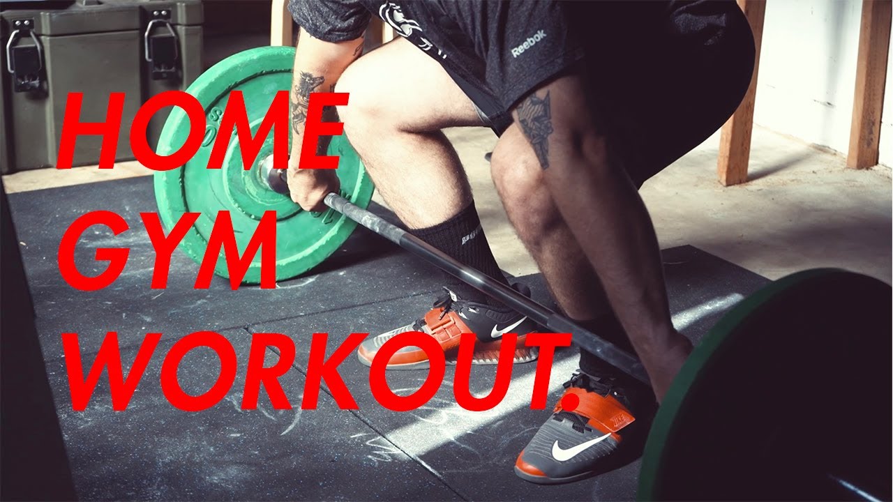Week 1: Home Gym Work Out - Olympic Lifting - YouTube