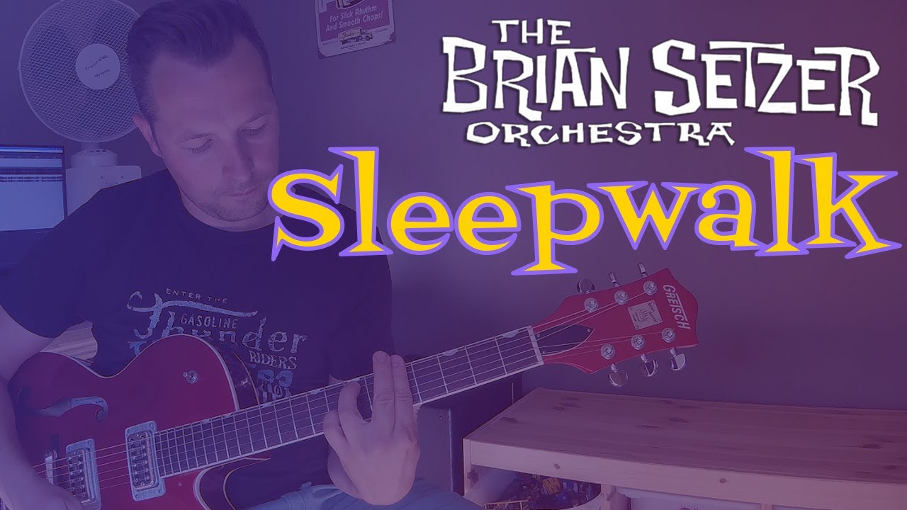 Sleepwalk - Brian Setzer Orchestra guitar cover - YouTube