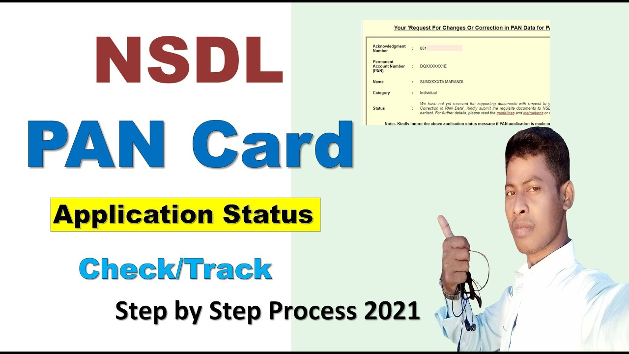 How to Track PAN Application Online 2021 | PAN Application Status ...