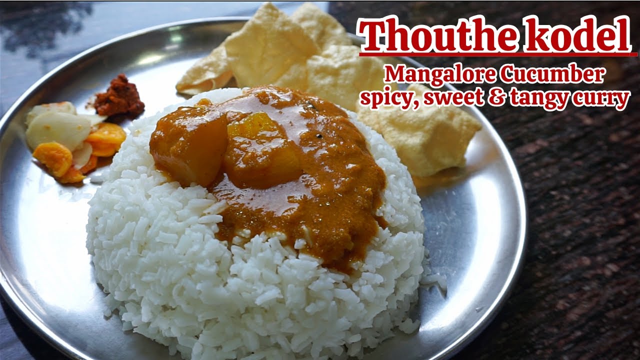 Thouthe koddel recipe | Mangalore cucumber curry | southekayi sambar ...