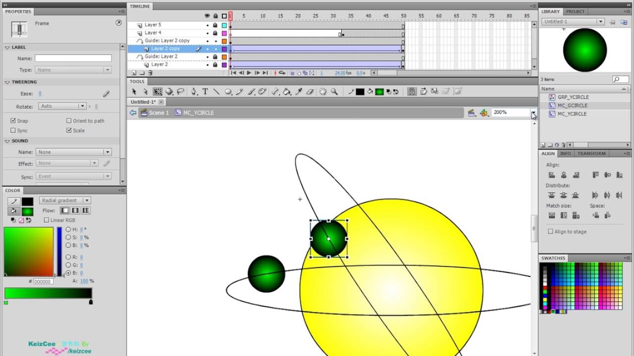 Lithium Atom Animation in Adobe Flash CS5 - YouTube