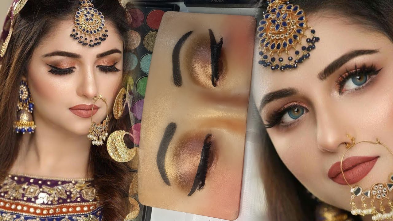 Step -by - Step Bridal Eye Makeup Tutorial for Beginners | Bridal Makeup | Bridal Makeup ...