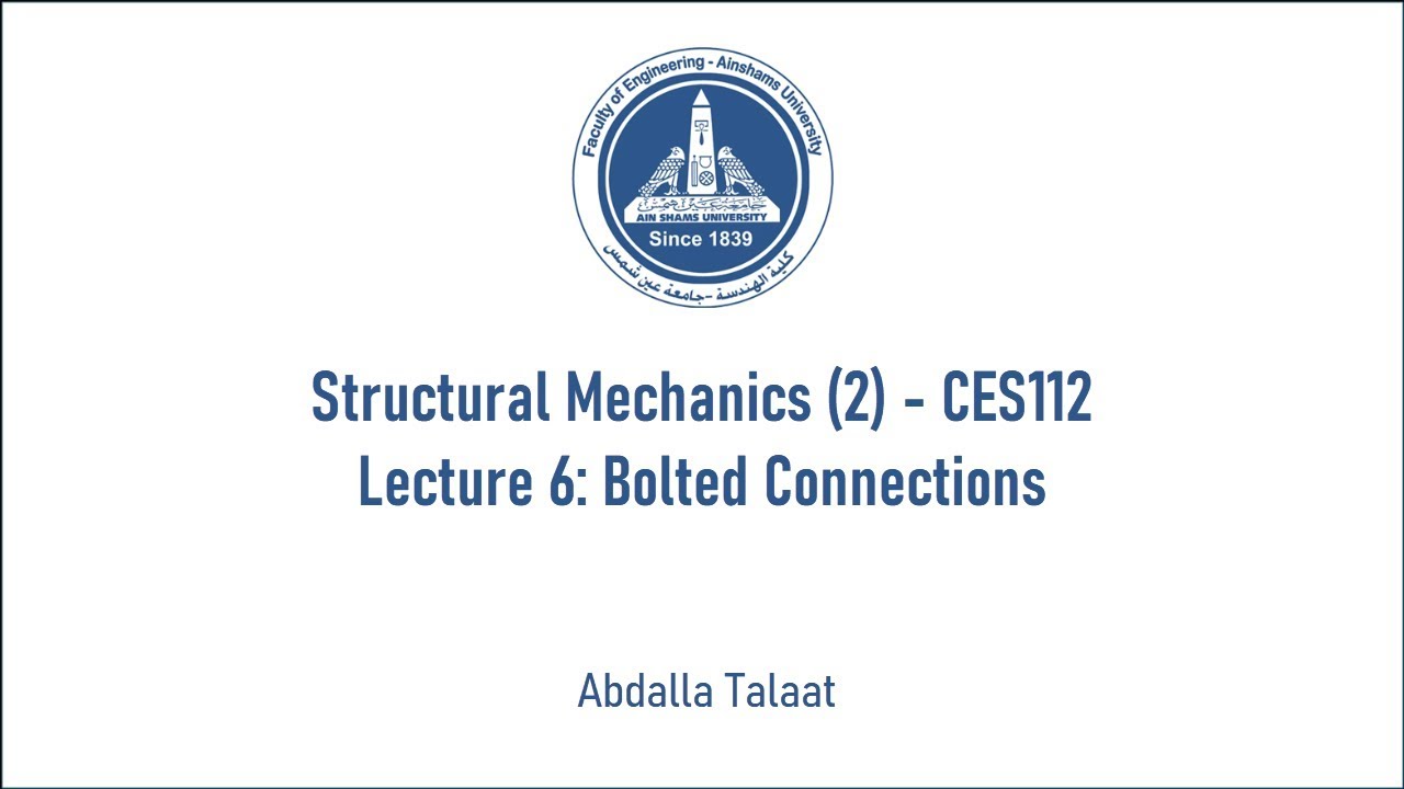 6. Bolt Connections - YouTube