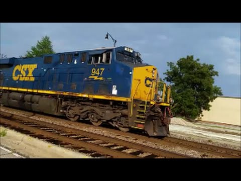 [CSX] 947 ES44AC-H With 2 New Tracktion Engines & AC60CW Leads Q401-10 Through Fayettville NC ...
