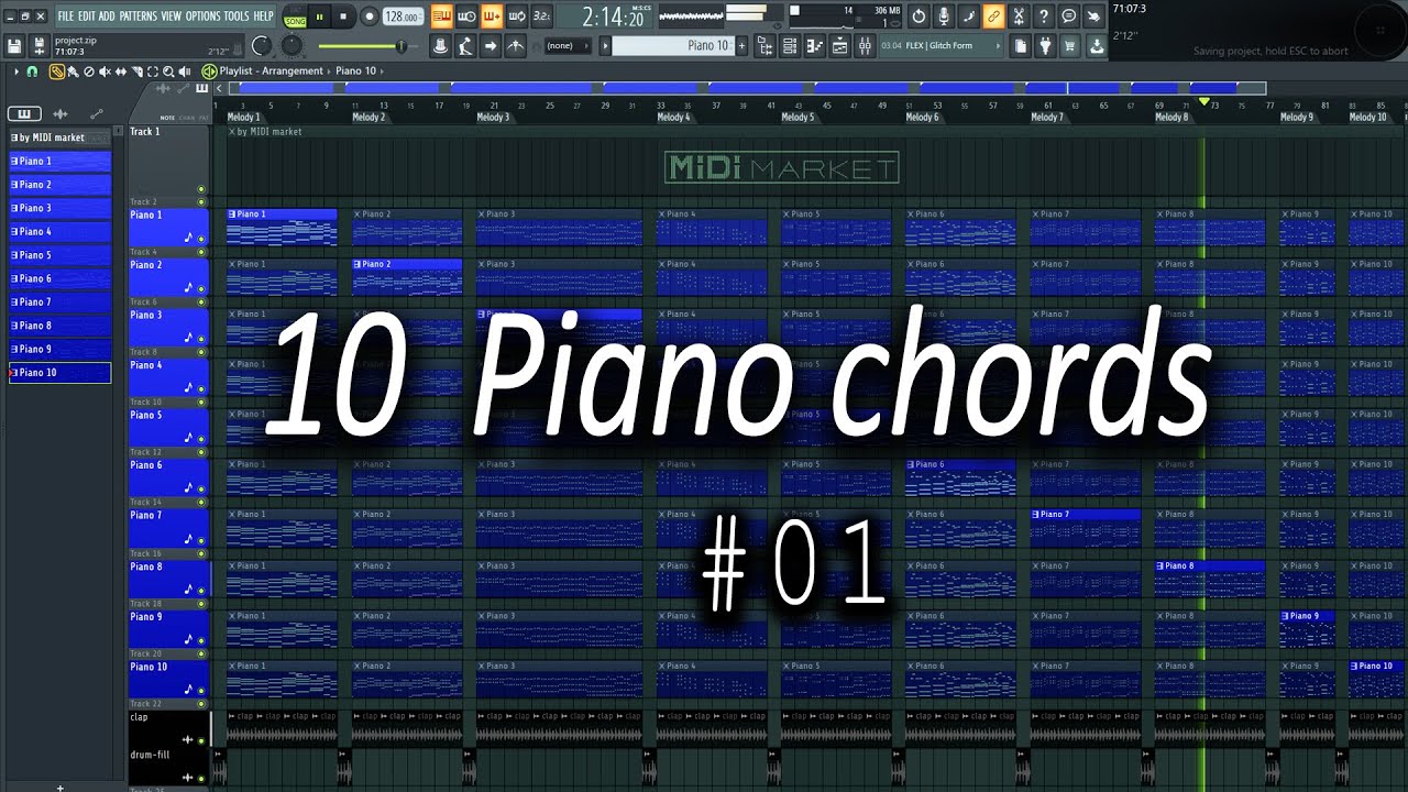 [10 FREE MIDI] Piano MIDI-melodies🎶Piano chords for Dance music, EDM ...