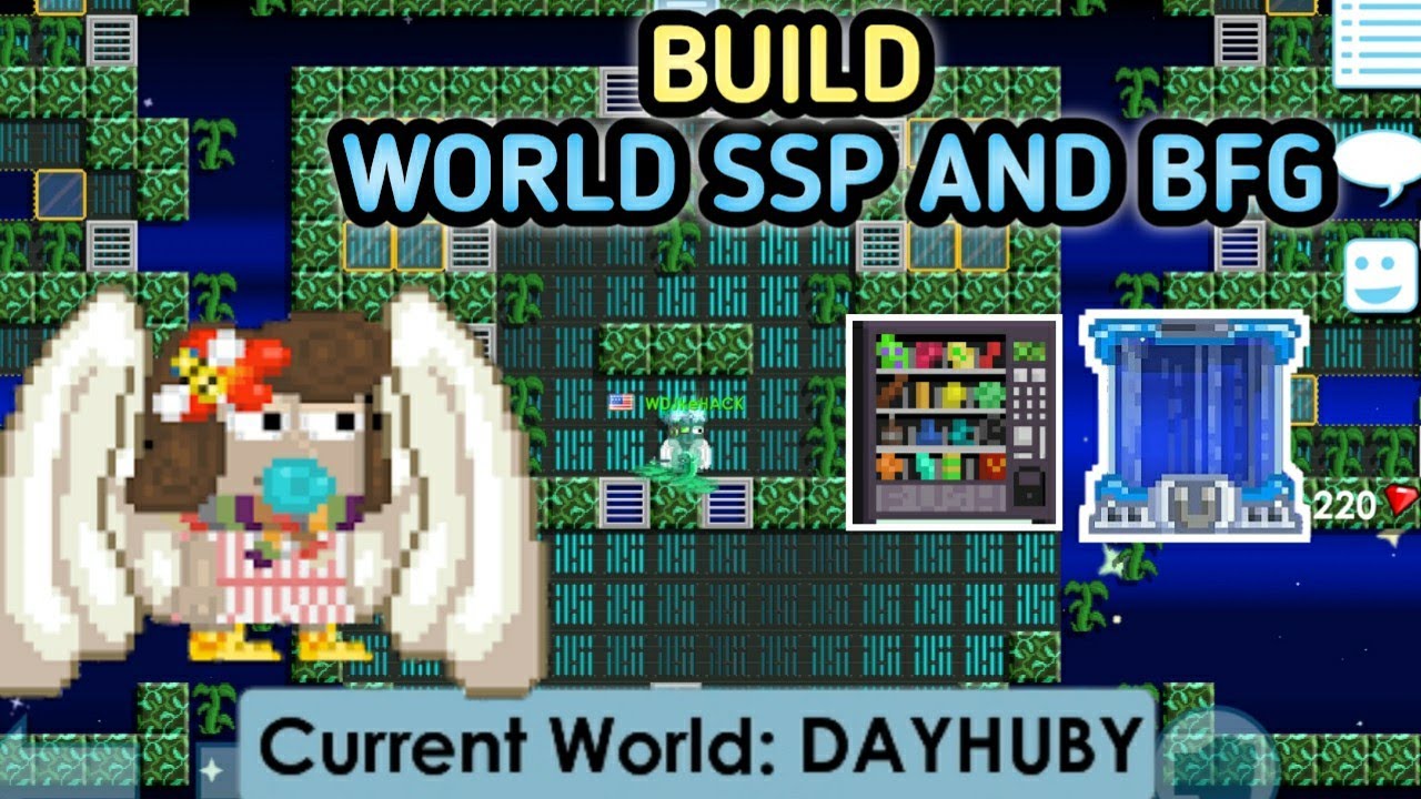 GROWTOPIA BUILD WORLD BFG AND SSP ROAD TO RARENAME - YouTube
