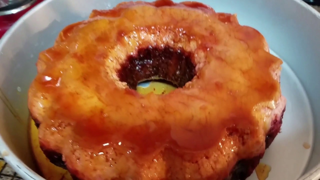 Flancocho de Red Velvet hecho en la estufa Pastel Imposible con Pastel ...