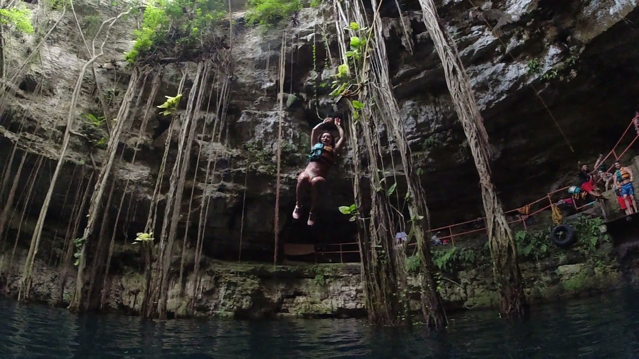Jenny and family having Fun in Cenote 4 - YouTube