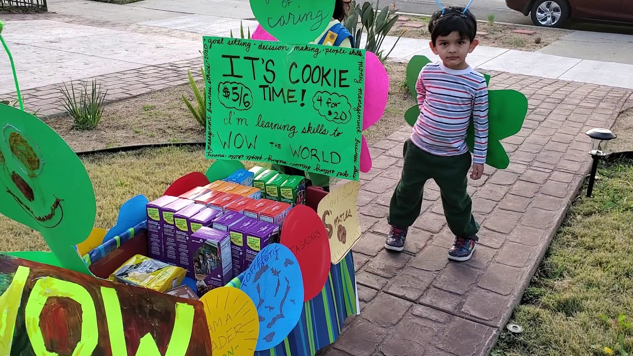 Sakina's Girl Scout Cookie Wagon - YouTube