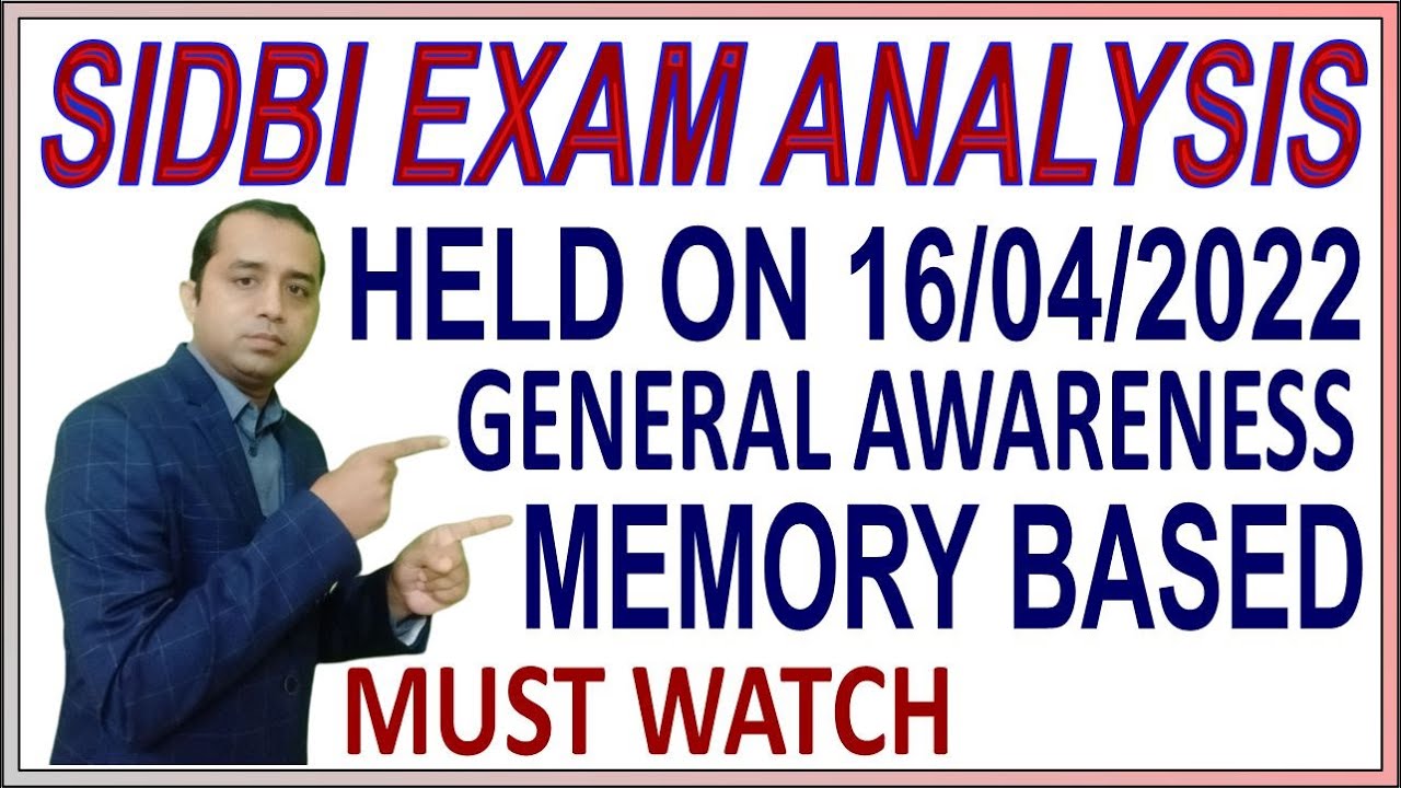 SIDBI 2022 Exam Analysis | SIDBI Grade A 2022 Memory Based General ...