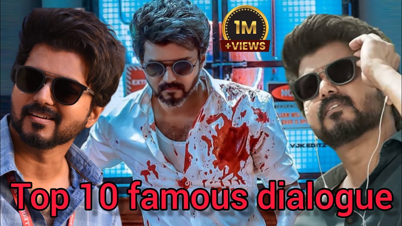 Top 10 famous dialogue Vijay thalapathy || Vijay thalapathy famous ...