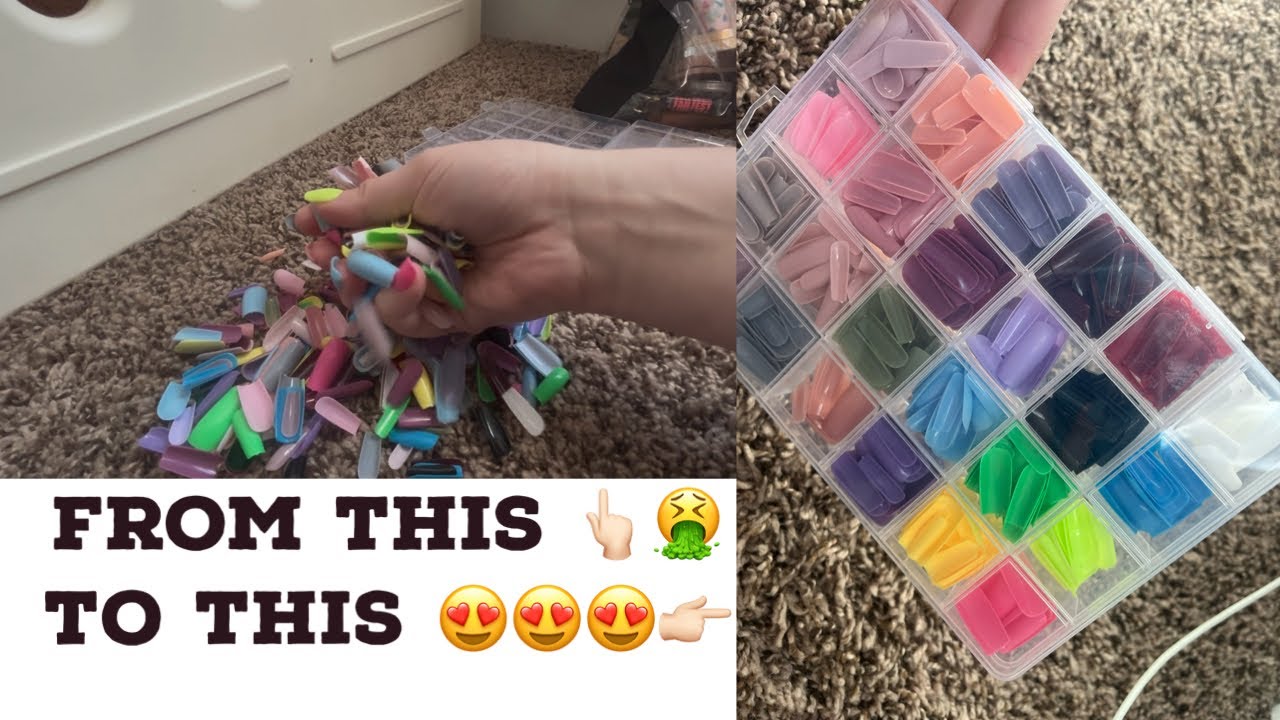ASMR|| Nails clinking, Color organizing, tingling sounds 💤 - YouTube