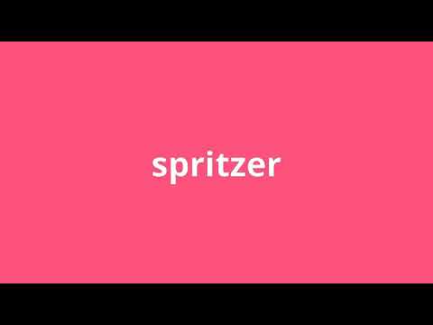 what is the meaning of spritzer - YouTube