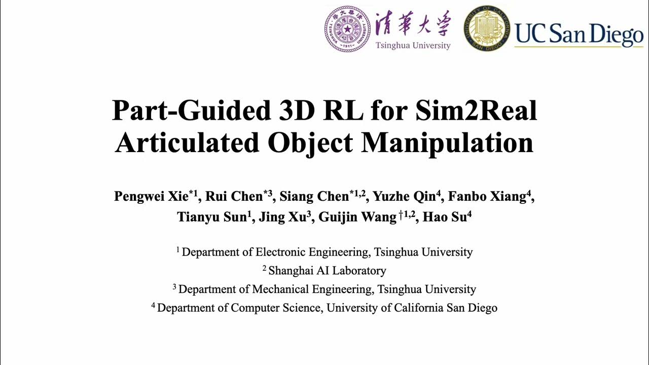 Part-Guided 3D RL for Sim2Real Articulated Object Manipulation - YouTube