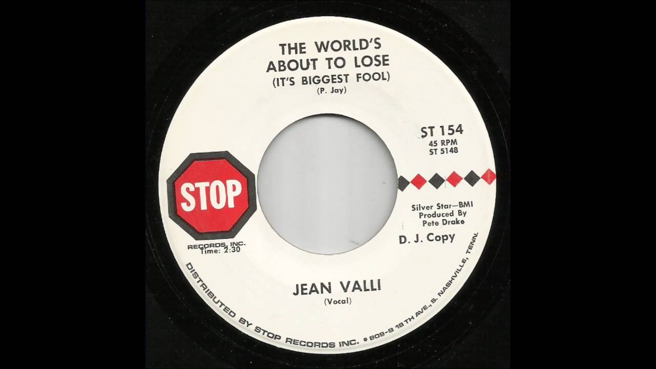 Jean Valli - The World's About To Lose Its Biggest Fool - YouTube