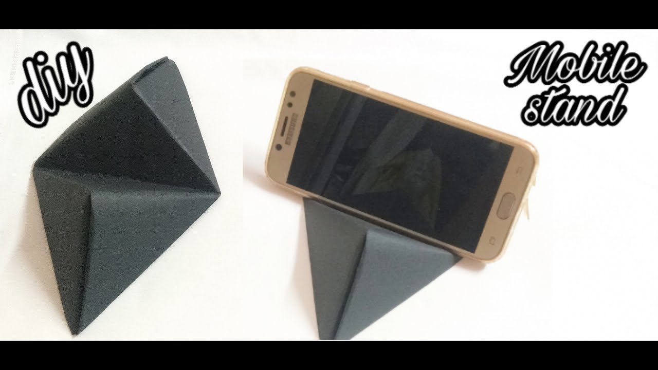 How to make paper mobile stand | DIY origami phone holder | Mr. Easy ...