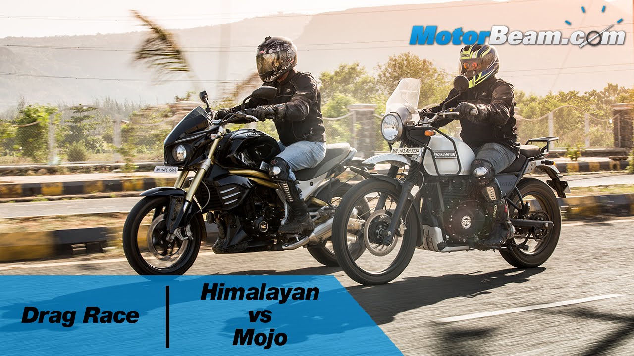 Royal Enfield Himalayan vs Mahindra Mojo - Drag Race | MotorBeam - YouTube