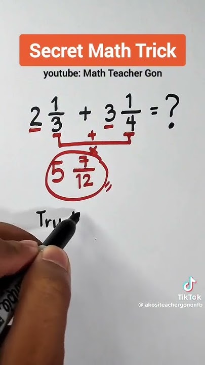 Secret MATH Trick #mathsontips #education #maths #math - YouTube