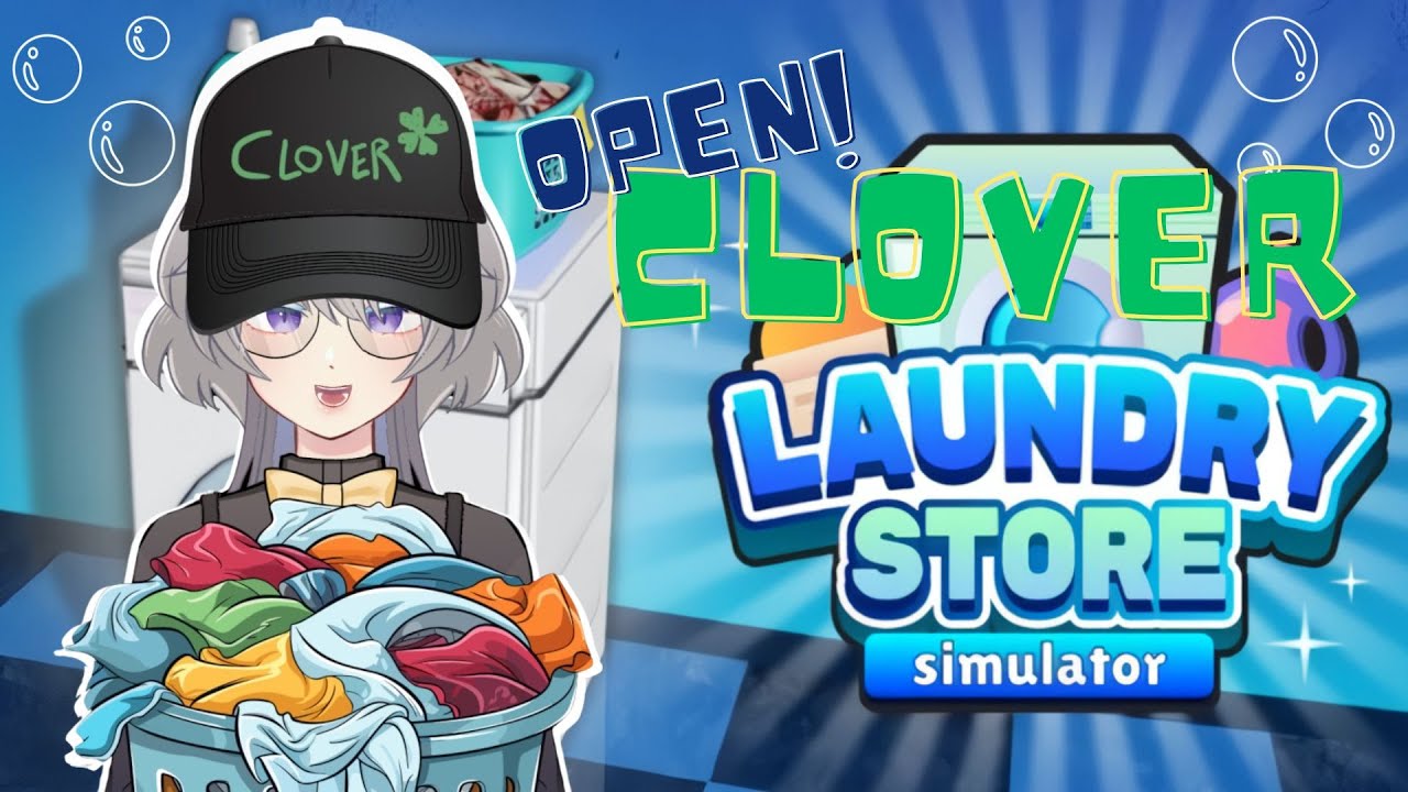 [ LAUNDRY STORE SIMULATOR ] CLOVER LAUNDRY STORE OPEN! - YouTube