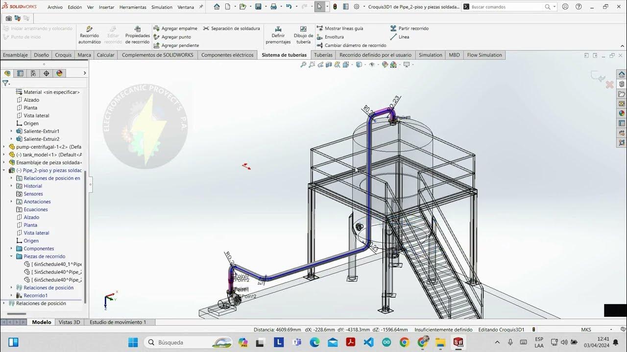 Como generar Recorrido automático de tuberia para Routing Solidworks, Soluciones de Solidworks ...