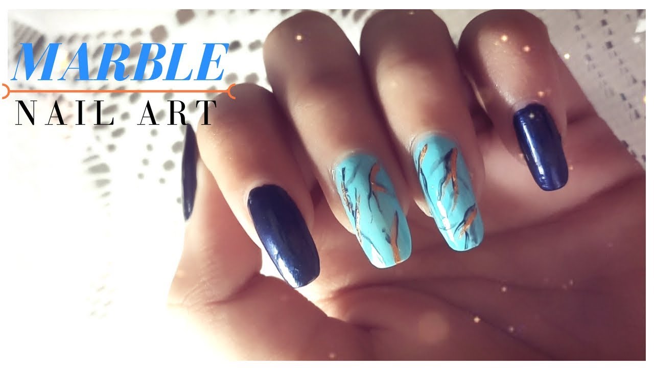 Marble Nail Tutorial || 1 Minute Nail Art - YouTube
