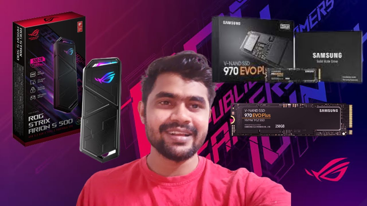 Unboxing of Asus ROG Strix Arion M.2 NVMe SSD Enclosure and Samsung 980 ...