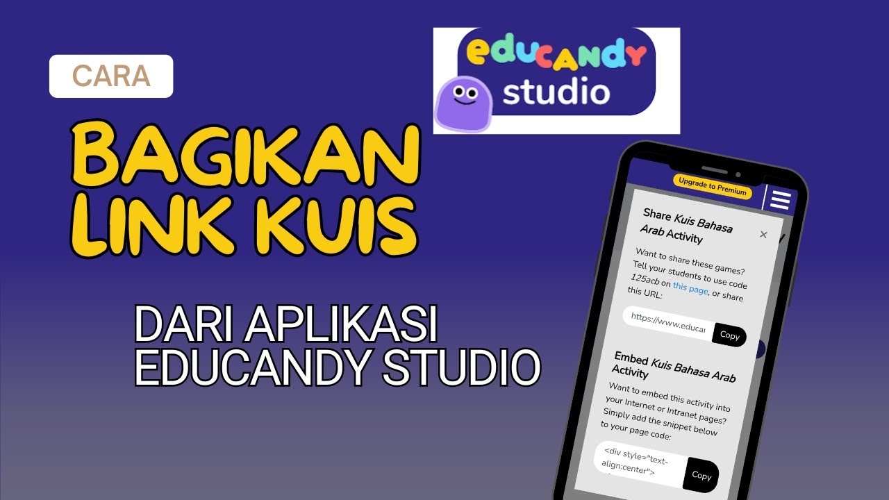 Cara Share Link Quiz Interaktif Aplikasi Educandy Studio - YouTube