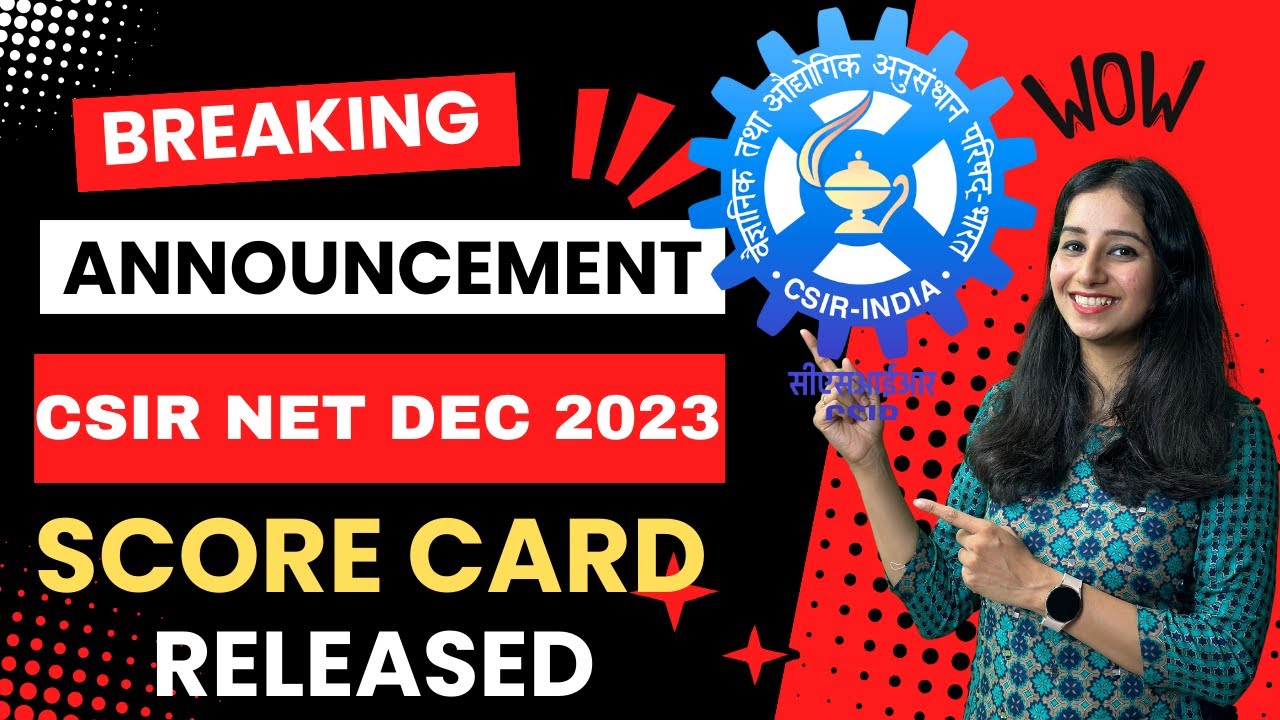 CSIR NET DECEMBER 2023 Score Card Released 📢📣🚨 II Check Now II Link in ...