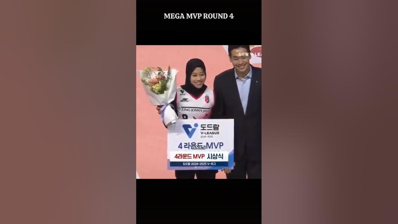 Mega Mendapatkan Penghargaan MVP #mega #megatron #vollyballkorea #redspark #volleyball #kovo분석 ...