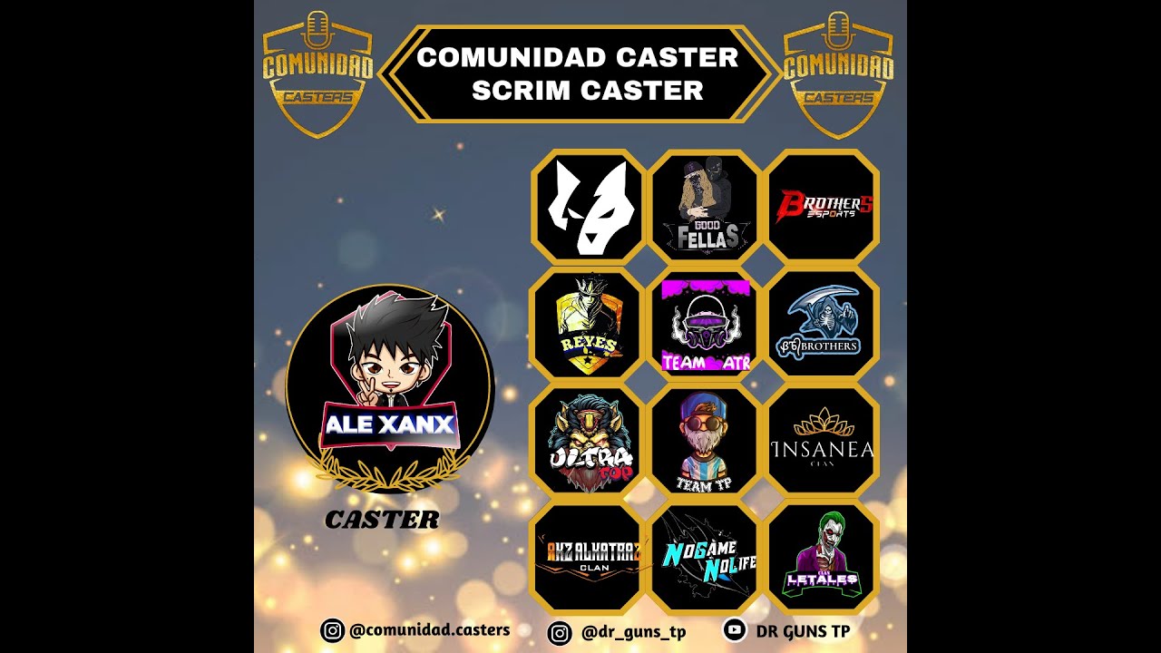 CASTEANDO PARA COMUNIDAD CASTER | FREE FIRE | ALE XANX - YouTube
