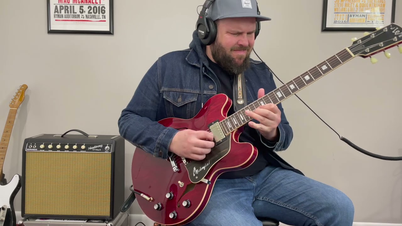 Playing the blues on a Josh Williams Guitar - YouTube