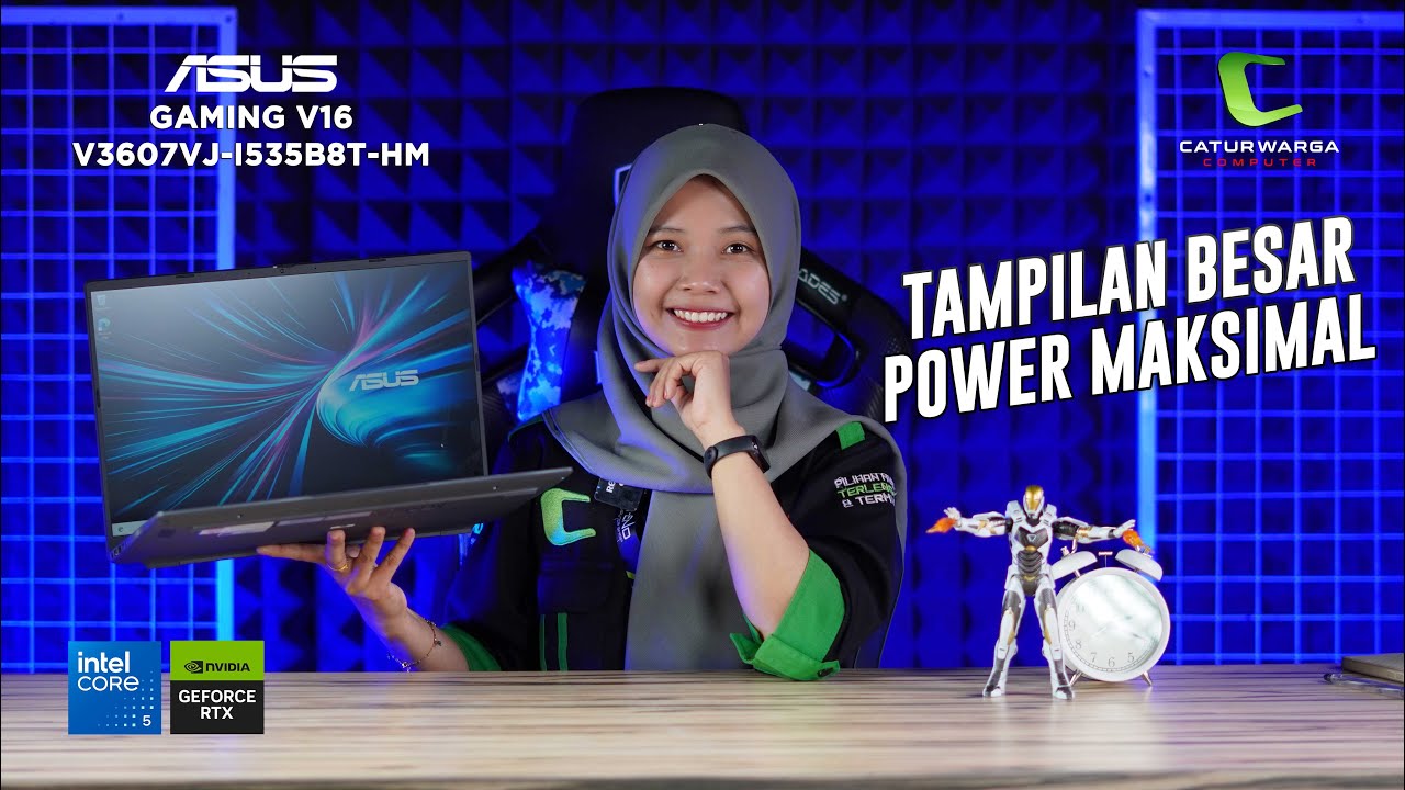 Tampilan Besar Power Maksimal | ASUS Gaming V16 - V3607VJ-I535B8T-HM - YouTube
