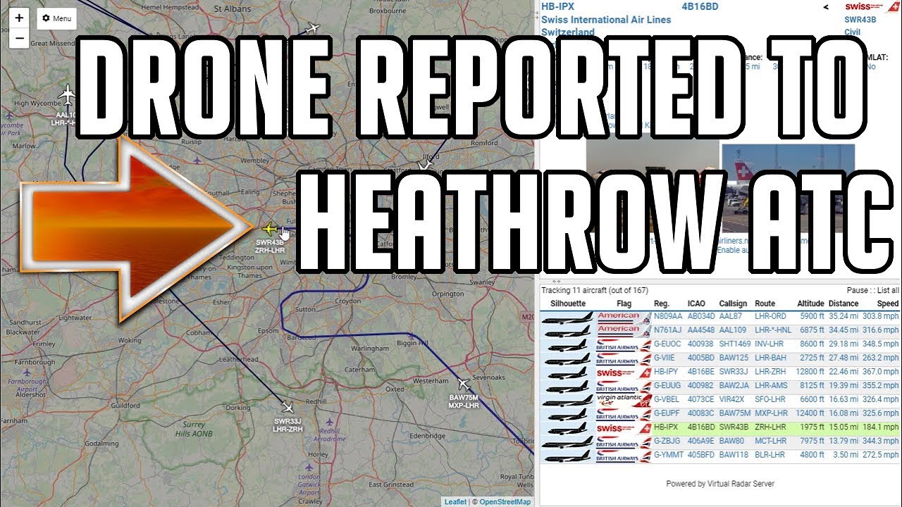 London #Heathrow ATC Pilot reports drone on final approach Real #ATC ...
